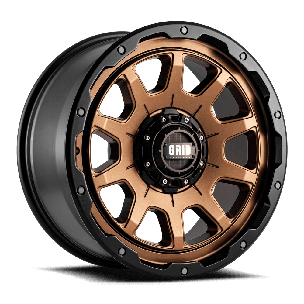 Grid Off-Road GD15 Custom Wheel for 17x9 inch Matte Bronze w/ Matte ...