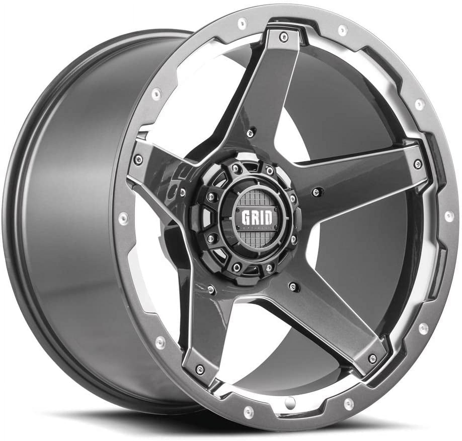Grid OffRoad GD04 Custom Wheel for 22x12 inch Gloss Graphite w/Milling ...