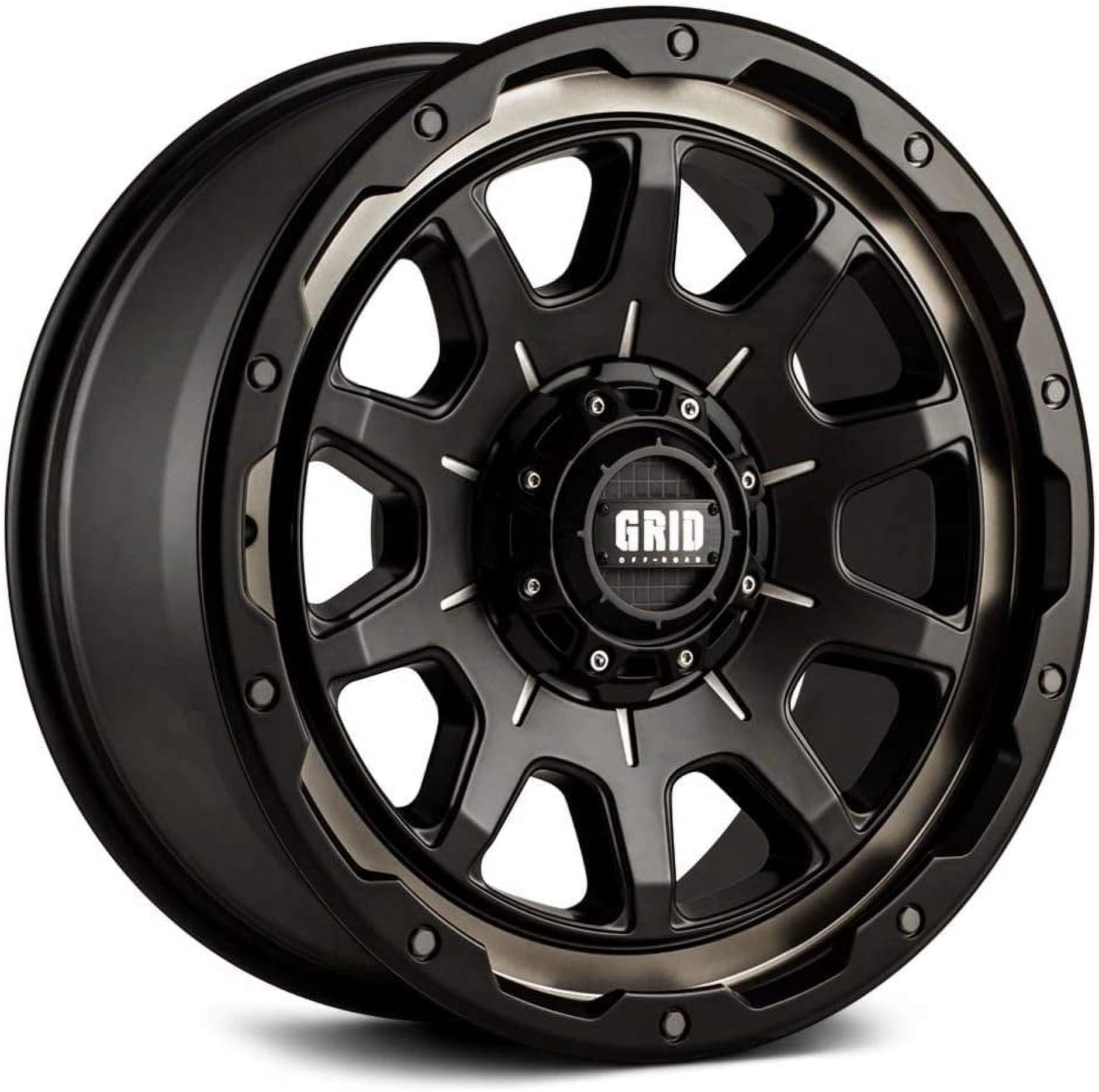 Grid OffRoad GD12 Custom Wheel for 18x9 inch Matte Black with Double ...
