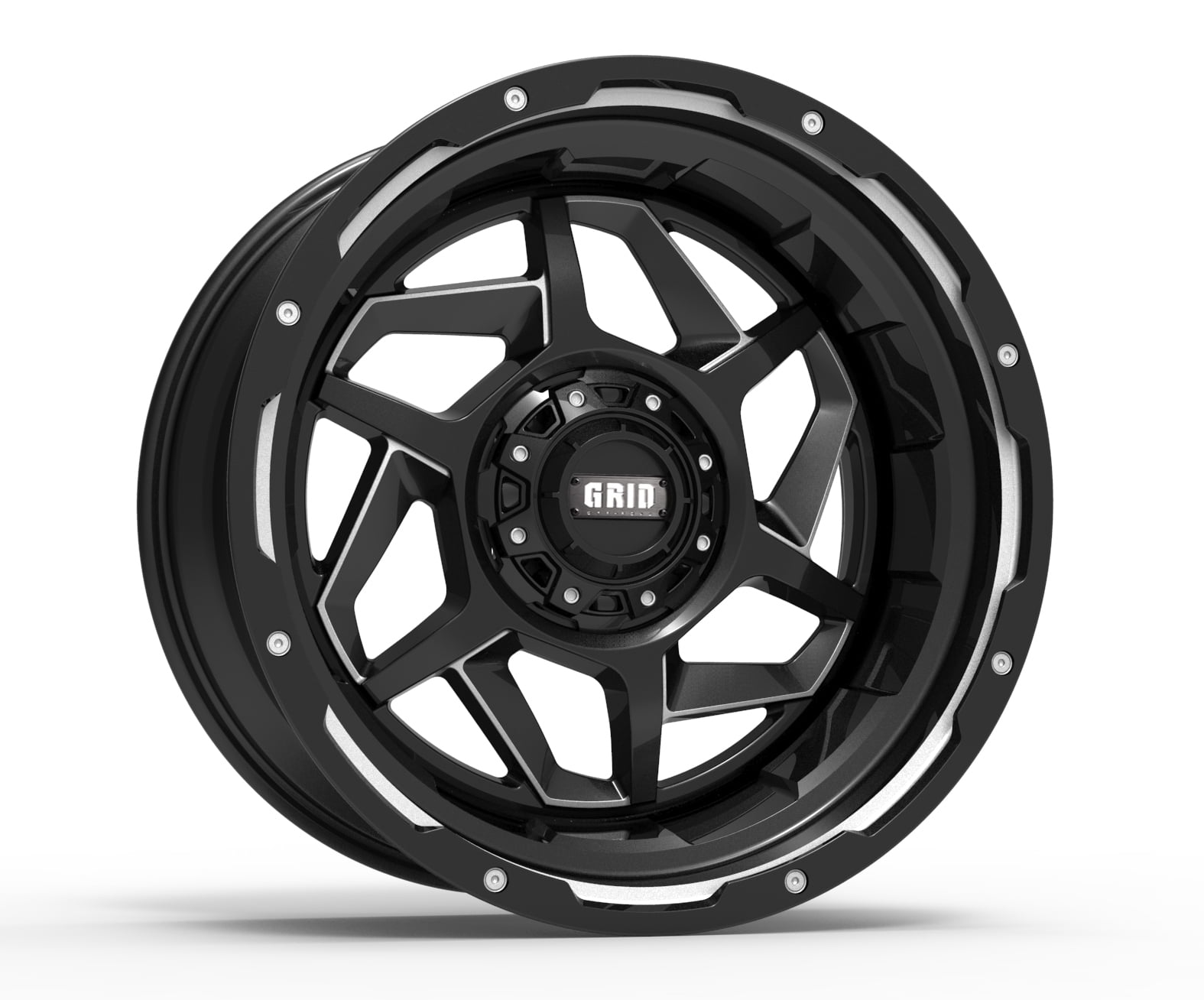 Grid OffRoad GD14 Custom Wheel for 20x9 inch Gloss Black with Milled ...