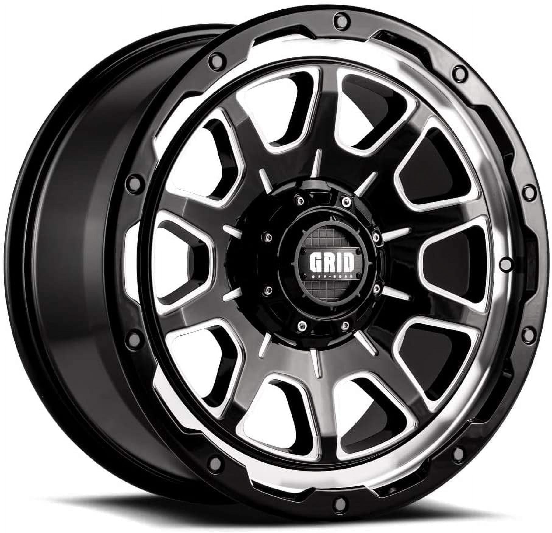 Grid OffRoad GD15 Custom Wheel for 17x9 inch Gloss Black with Milled ...