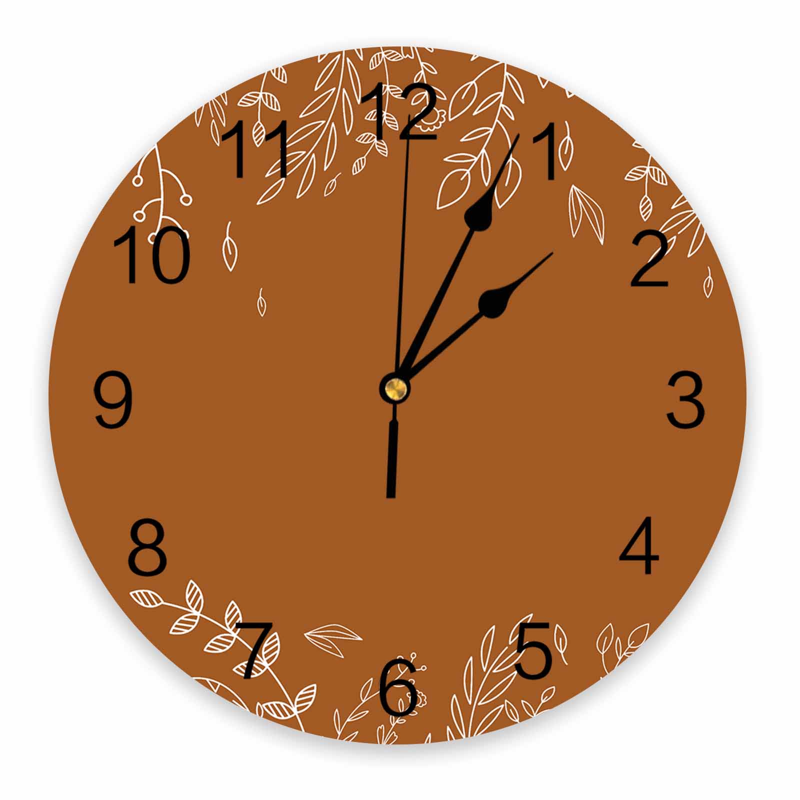 Grid Pattern Autumn Harvest PVC Wall Clock Bedroom ration Wall Clock ...