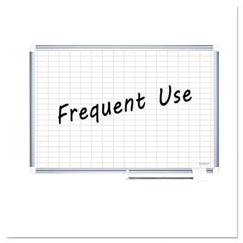 Grid Planning Board, 1 x 2 Grid, 36 x 24, White/Silver - Walmart.com