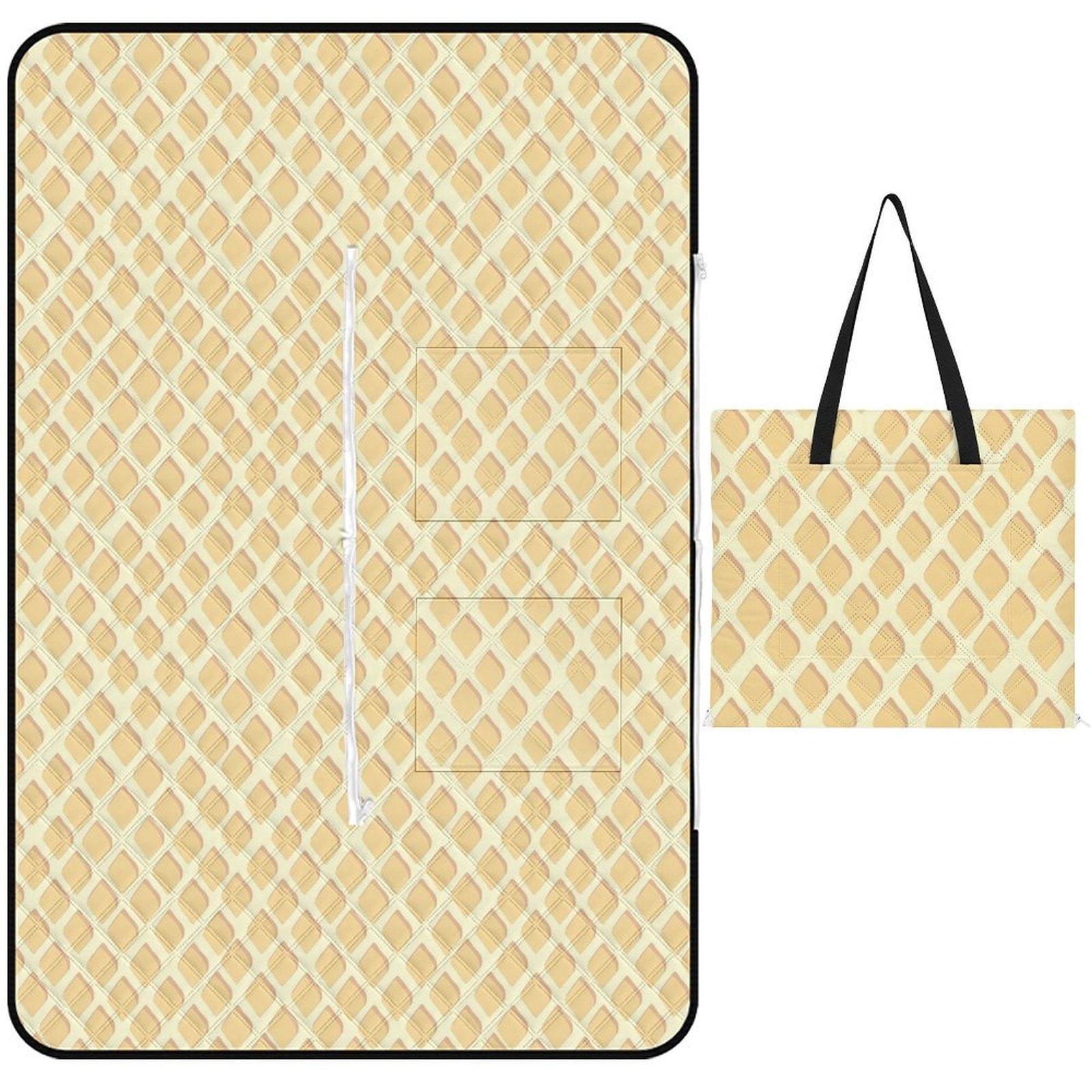 Grid, Stereo, Butter Waterproof Beach Mat Folding Mattress Portable ...