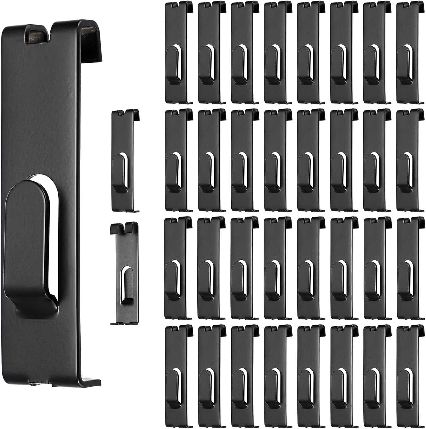 Grid Wall Hangers 35 Packs Black Display Hooks for Grid Wall Metal Grid ...
