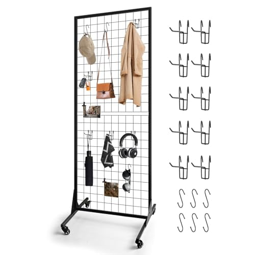 Grid Wall Panels with 16 Hooks,2' x 5.3' Ft Gridwall Panel Display ...