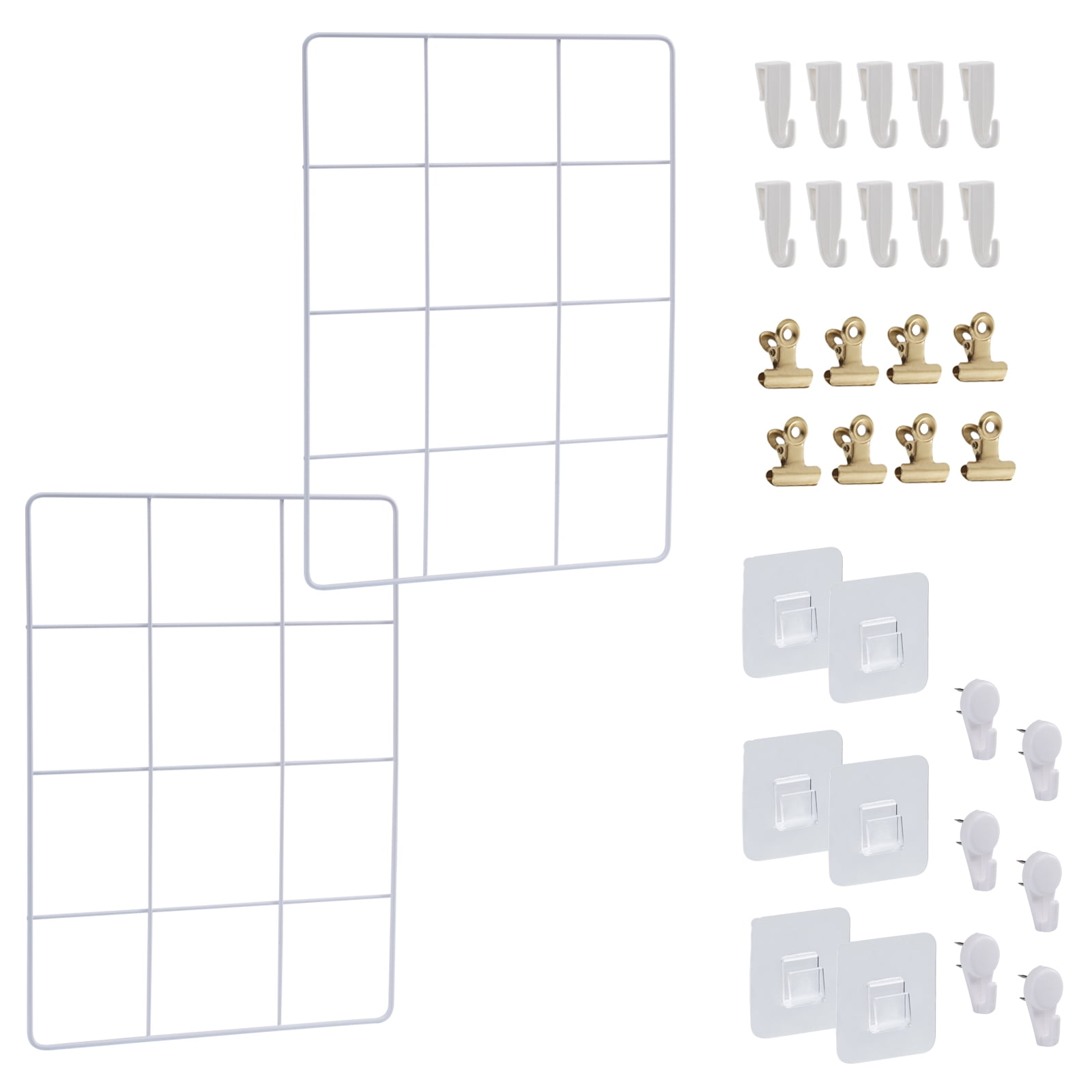 Grid Wall Panels, 2 Pack Wire Wall Grid for Photo Pictures Display ...