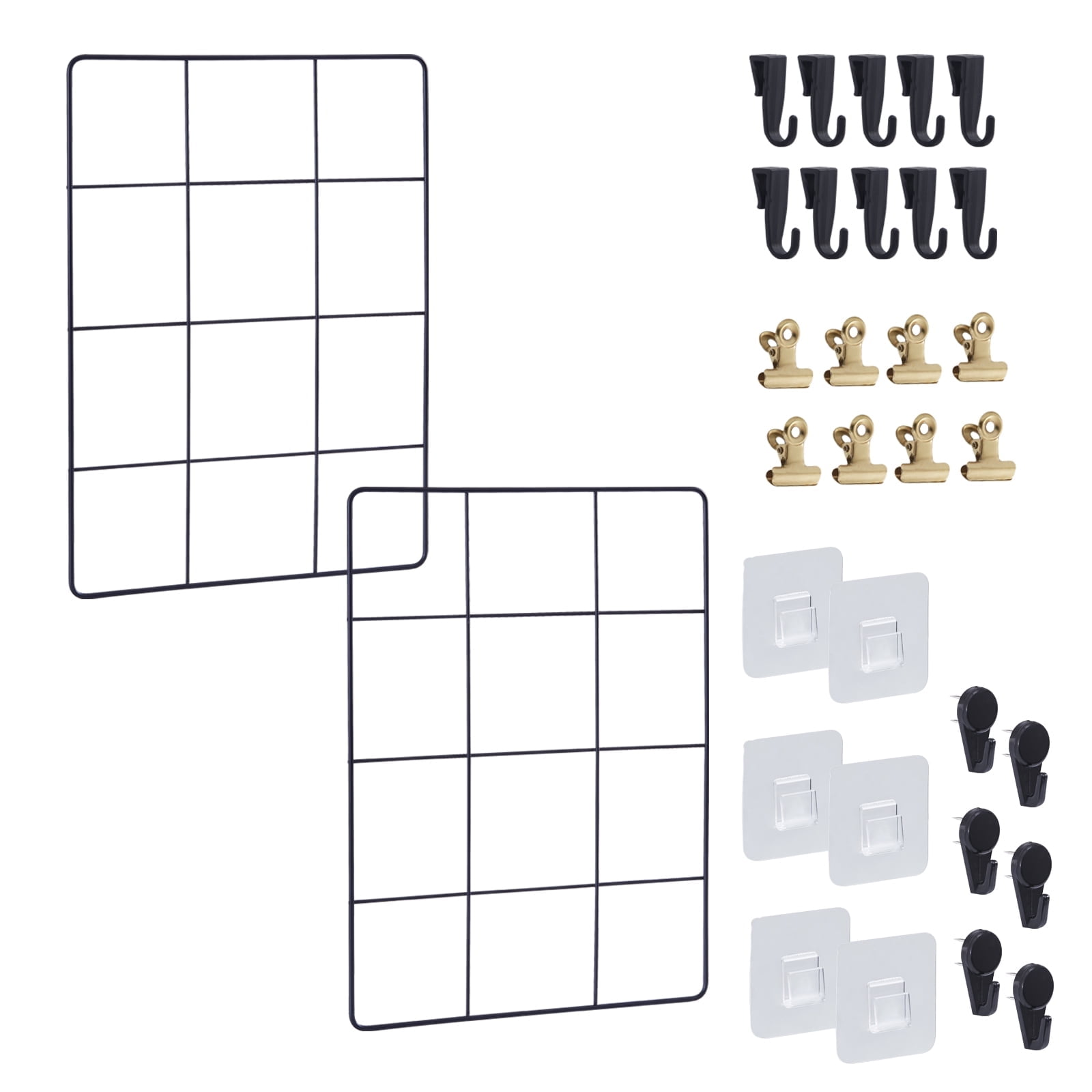 Grid Wall Panels, 2 Pack Wire Wall Grid for Photo Pictures Display ...