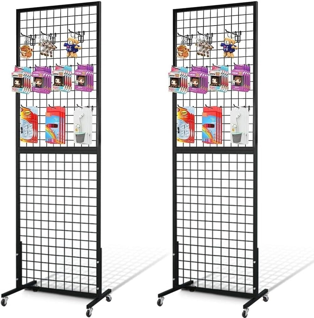 Grid Wall Panels, 2 Packs 2'x 6' Gridwall Panels Tower with T-Base ...