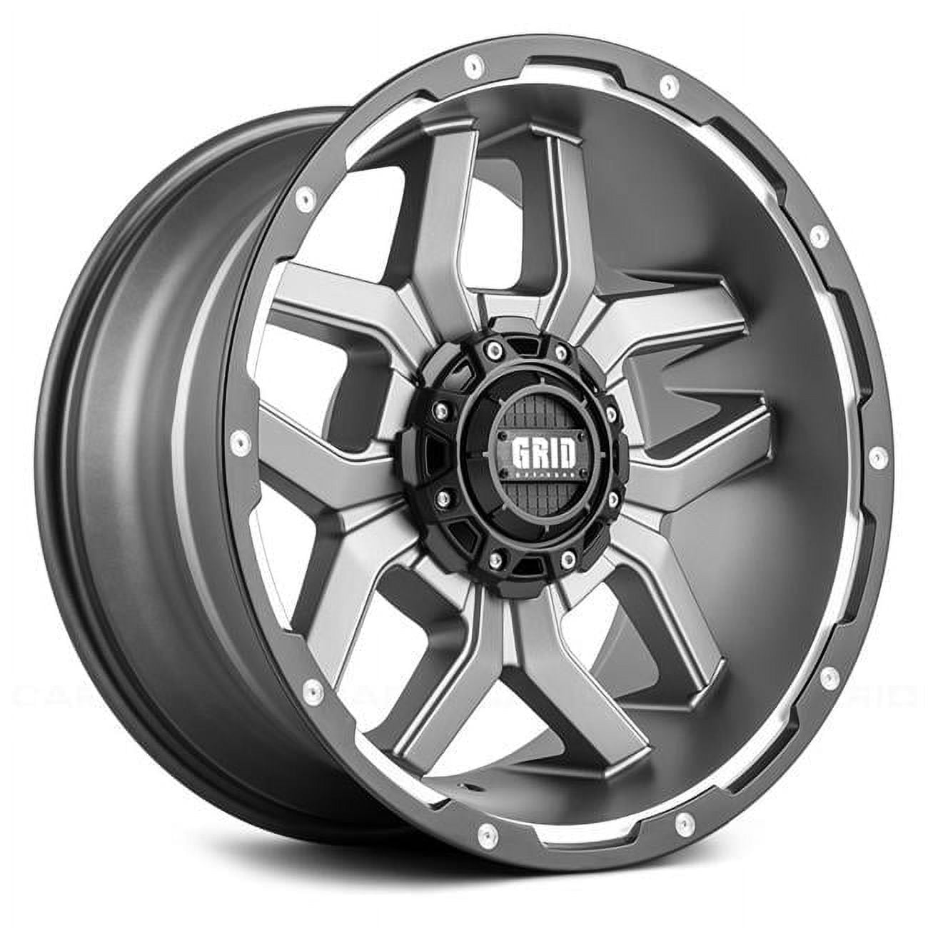 Grid Wheels 729237A16 20 x 9 in. GD7 Gloss Graphite with Black Lip ...