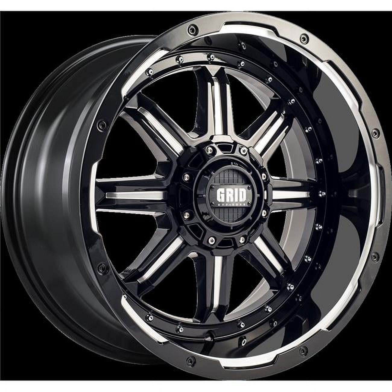 Grid Wheels B2987M125 20 x 9 in. GD12 Wheel with Milled Lip, Gloss ...