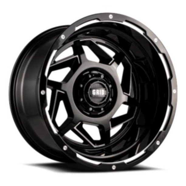 Grid Wheels D2212237E4 22 x 12 -44, 6 x 135 -139.7 108 E, 14 Black with ...