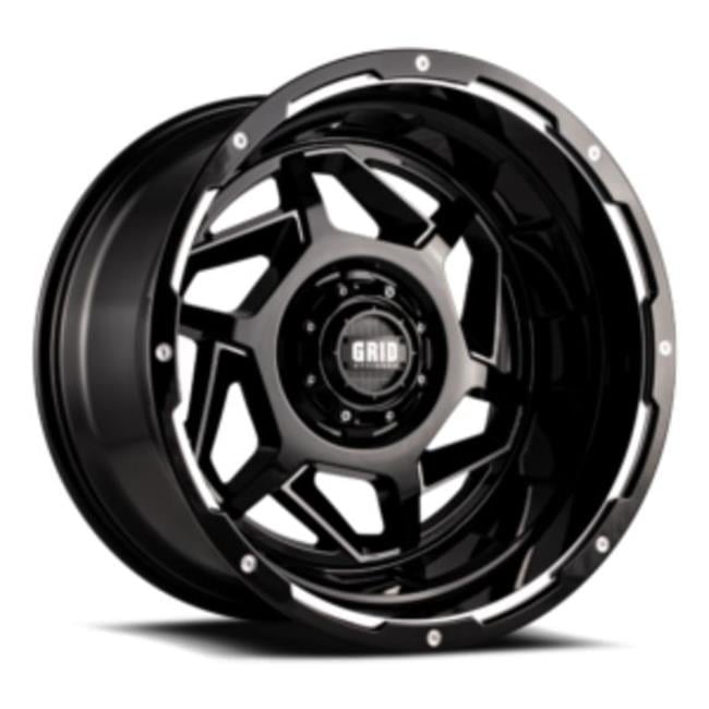 Grid Wheels D2212237E4 22 x 12 -44, 6 x 135 -139.7 108 E, 14 Black with ...