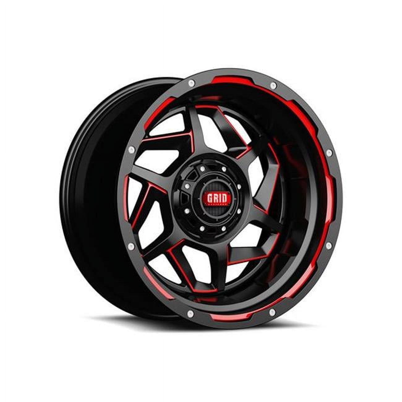 Grid Wheels D241452E78 24 x 14 in. 5 x 127 Bolt Pattern -76 Offset 87.1 ...