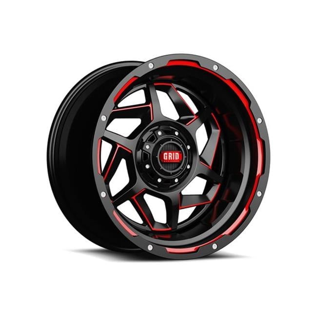 Grid Wheels D241452E78 24 x 14 in. 5 x 127 Bolt Pattern -76 Offset 87.1 ...
