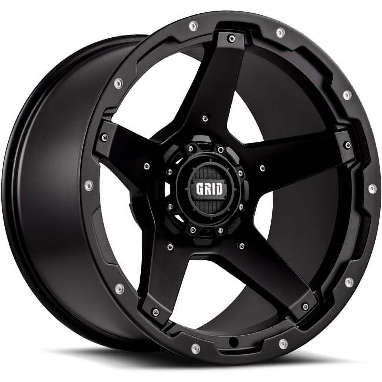 Grid Wheels GRW-42952B187 20 x 9 in. Matte Black Inserts Wheel ...