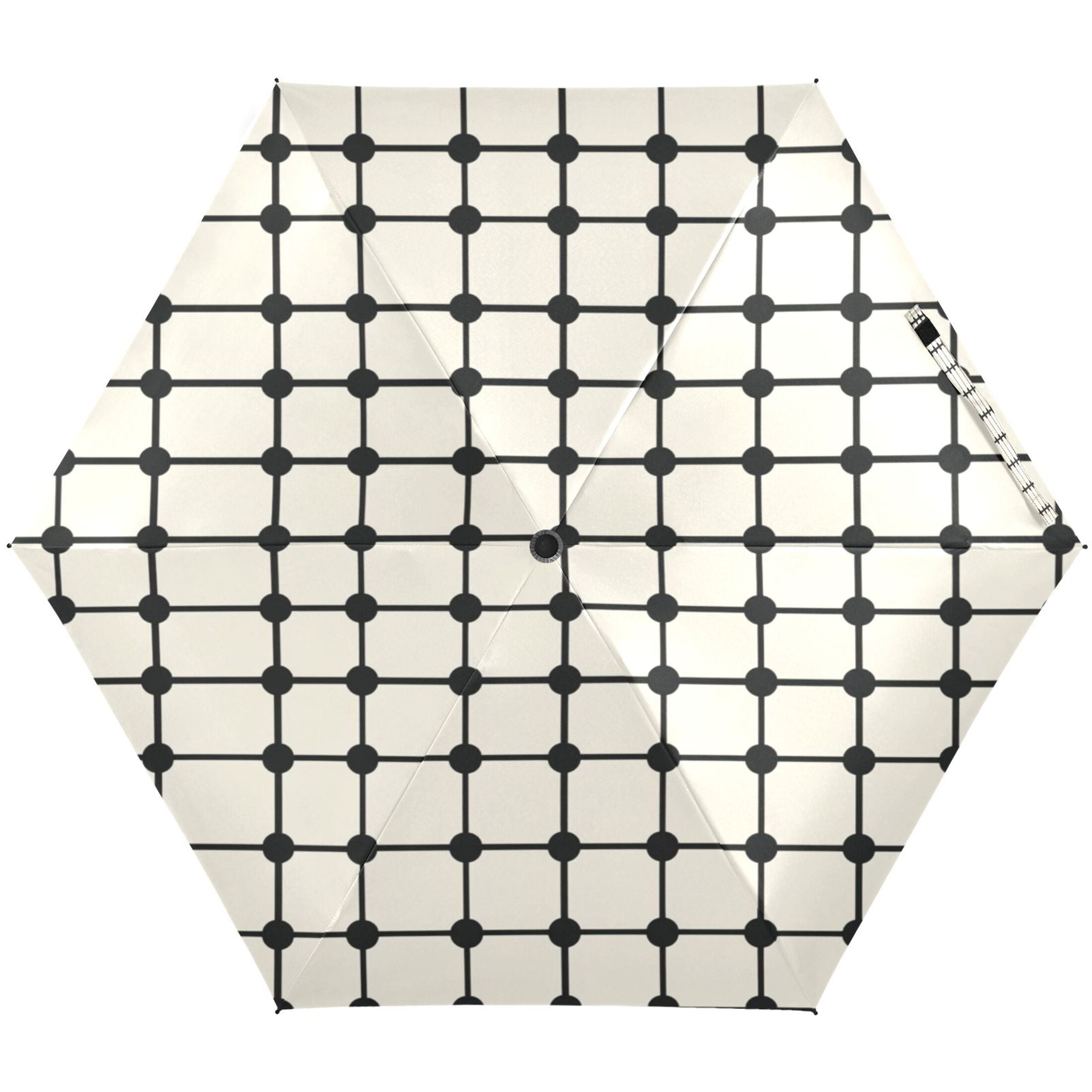 Grid with Black Dots Pattern Umbrellas for Sun Auto Open Close UV50 ...
