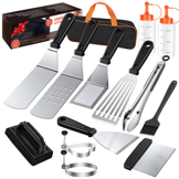 PitMaster King Ultimate 5pc Grill Cleaning Tool Set with Stainless ...