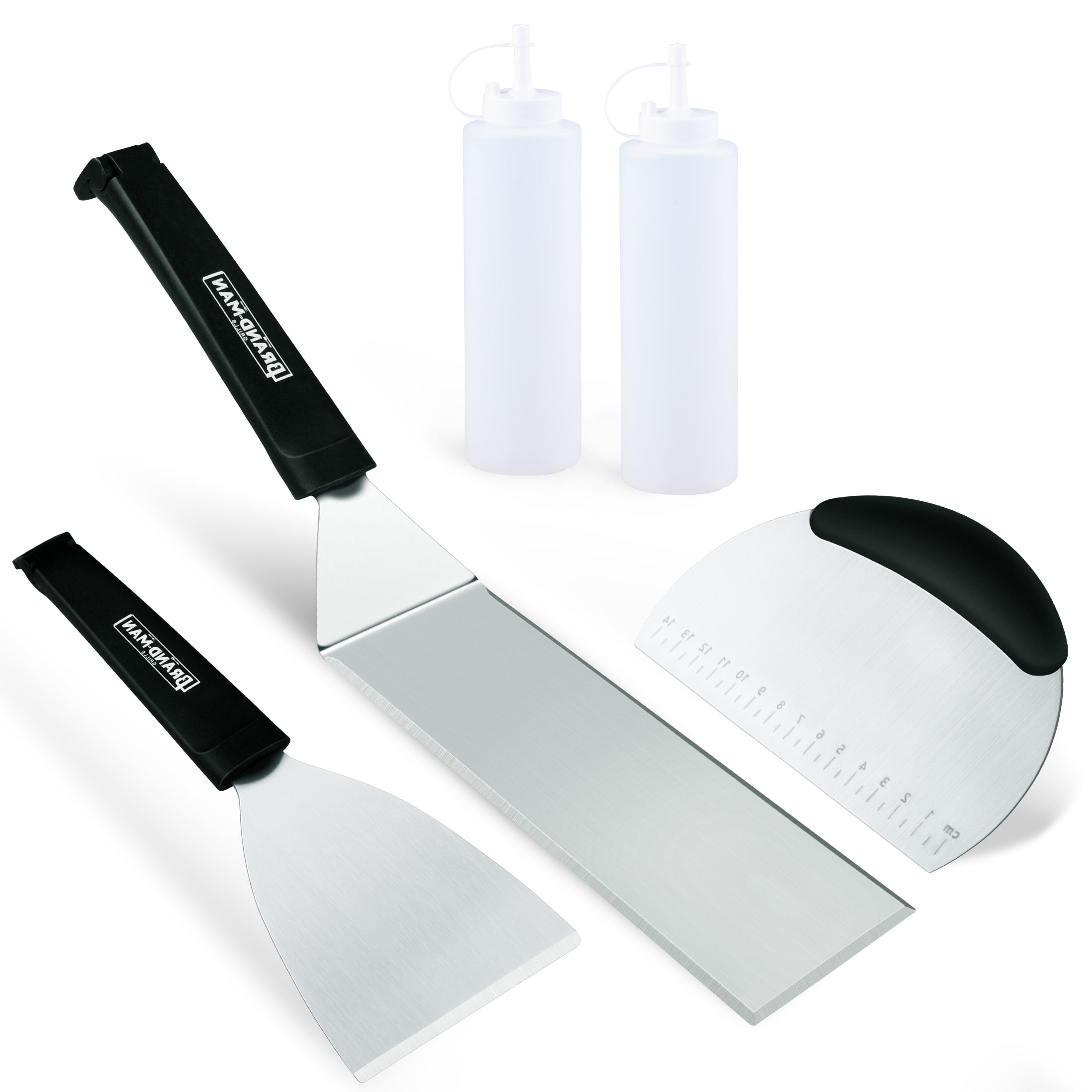 Griddle Accessory Tool Kit with Spatula, Slicer, Pizza Cutter, Bottles ...