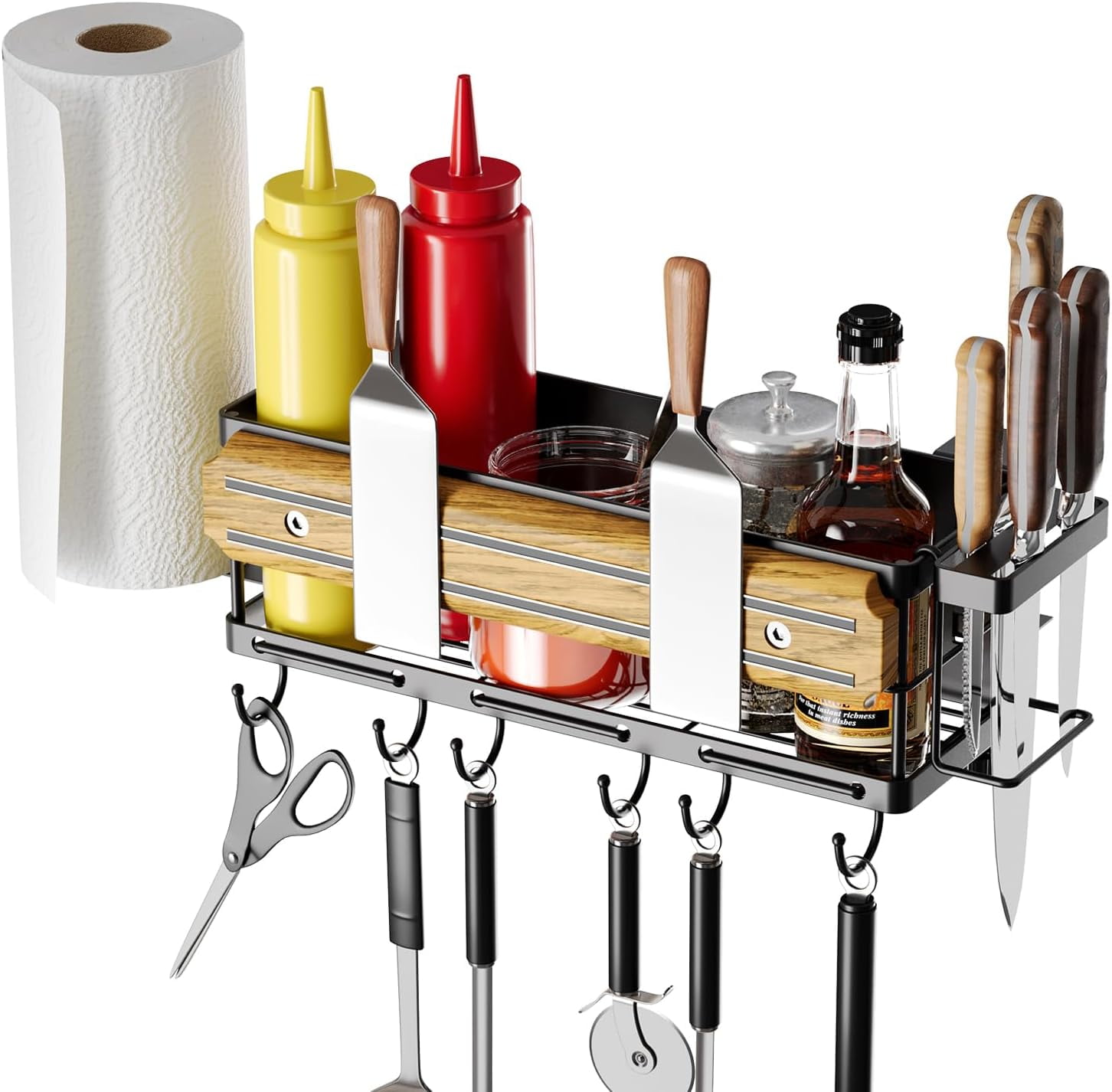 Griddle Caddy for Blackstone 28"-36" Griddles, No Drilling Space Saving ...