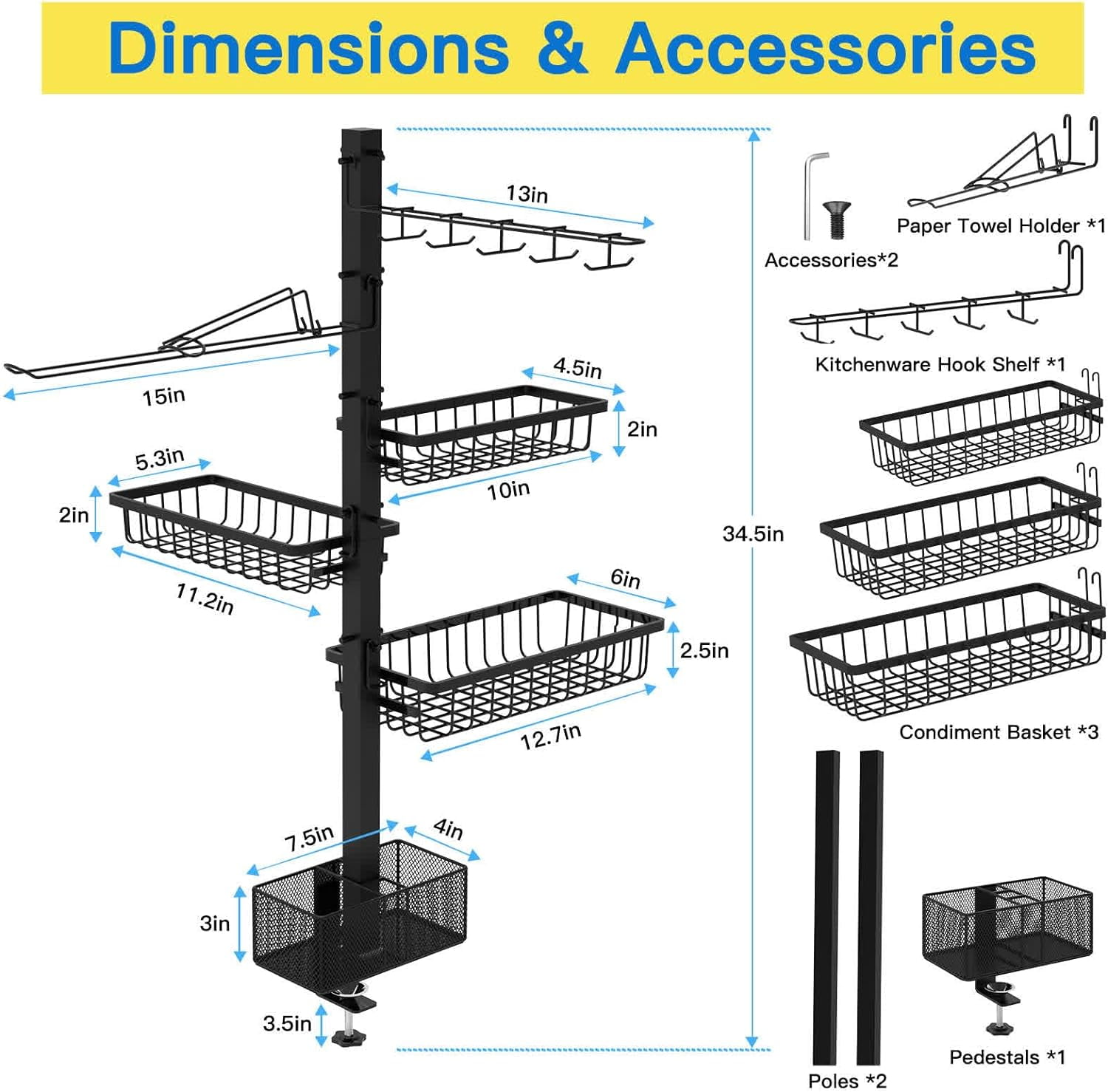 Griddle Caddy for Blackstone Griddle Accessories, BBQ Grill Caddy with ...