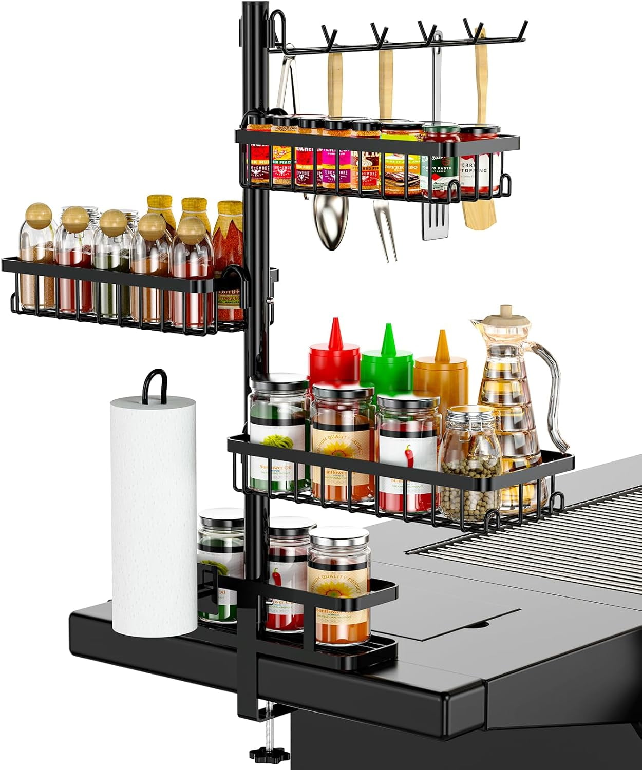 Griddle Caddy for Griddle Accessories, 4-in-1 BBQ Grill Caddy with ...