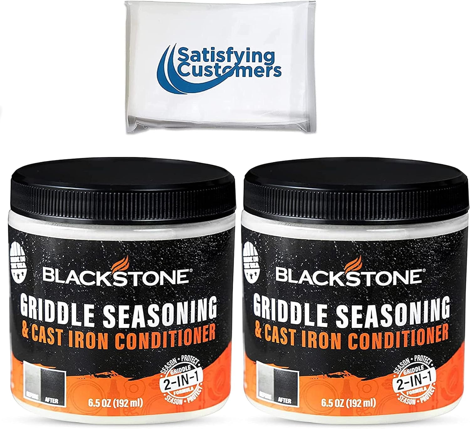 Blackstone 2-in-1 Griddle & Cast Iron Seasoning Conditioner with Travel ...