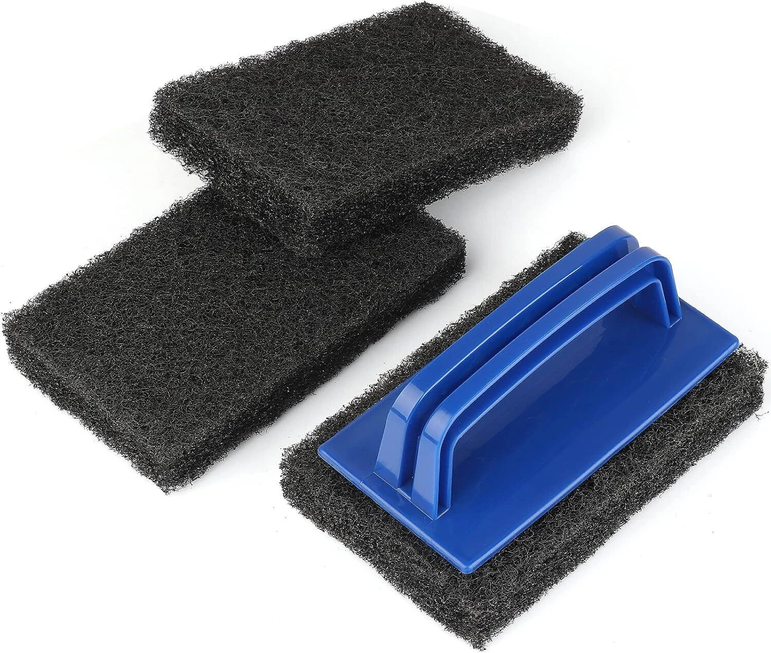 Griddle Cleaning Kit - Scrubber Brush & Handle For Cast Iron, Oven ...