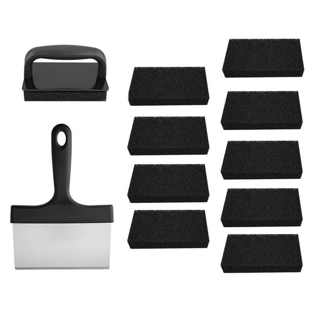 Griddle Cleaning Kit for Flat Top, Stainless Steel Grill Pan Scraper ...