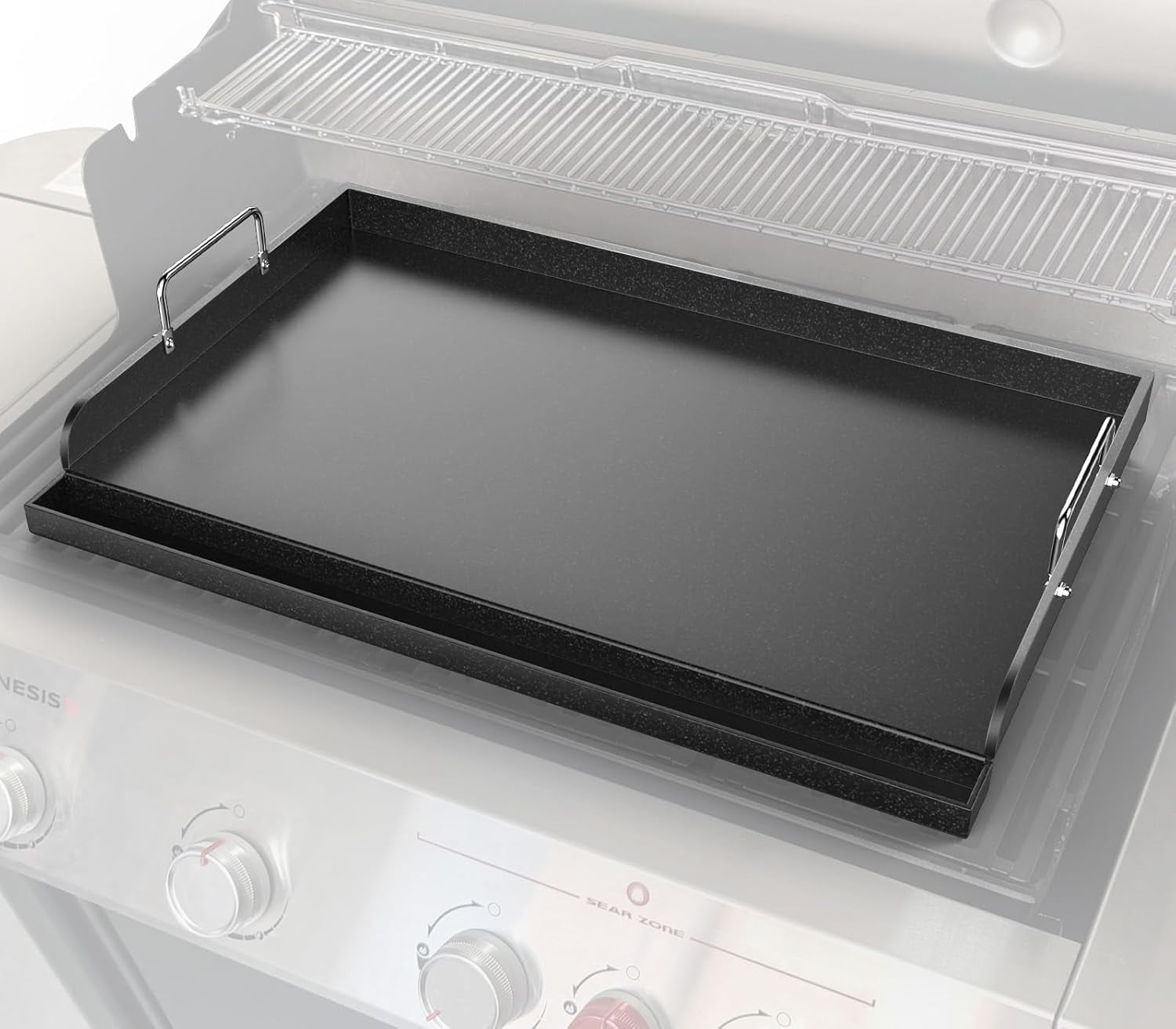 Griddle for Gas Grill, Flat Top Cast Iron Griddle Insert for Outdoor ...