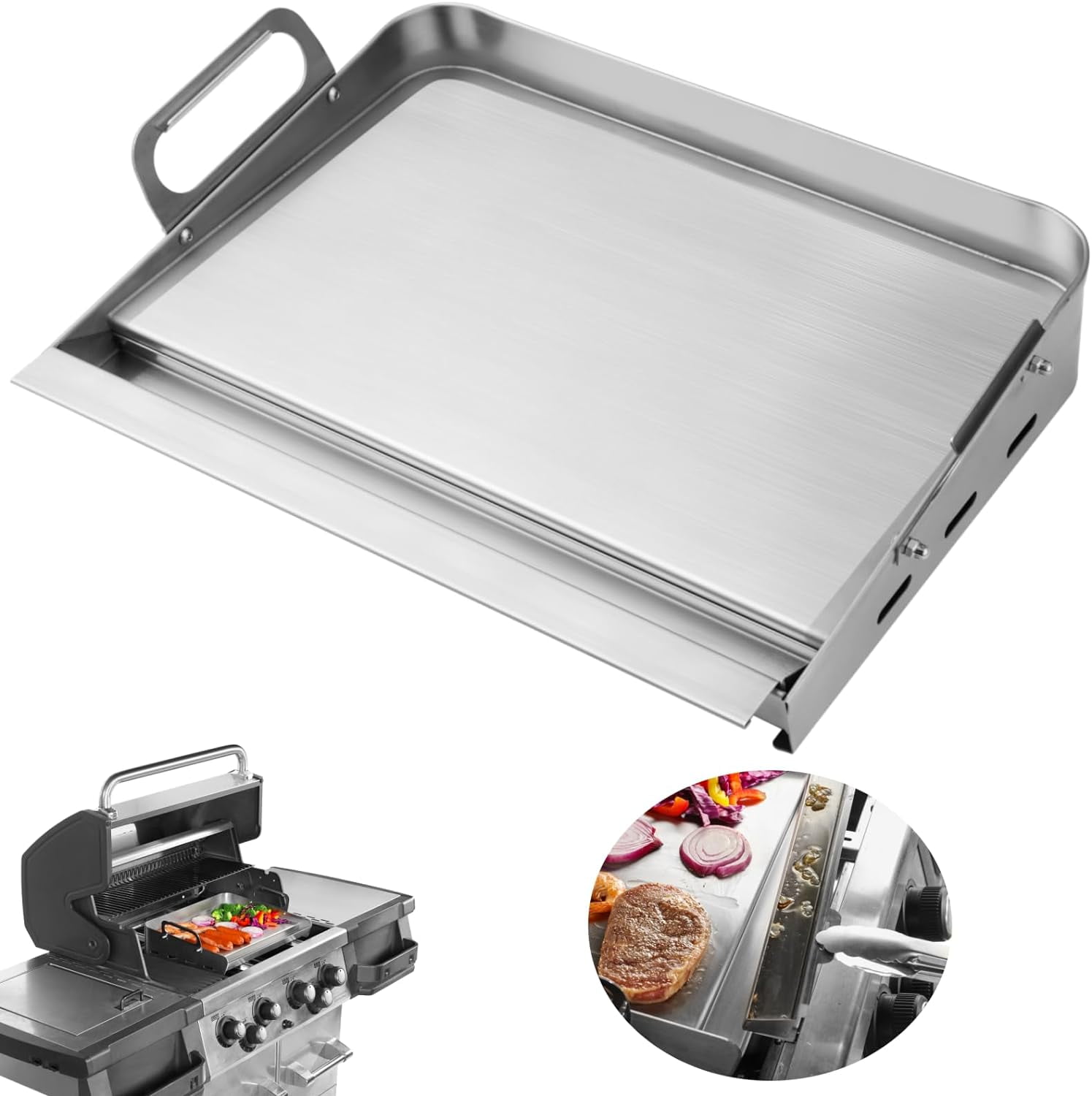 Griddle For Gas Grill - Flat Top Grill For Stove,Stainless Steel ...