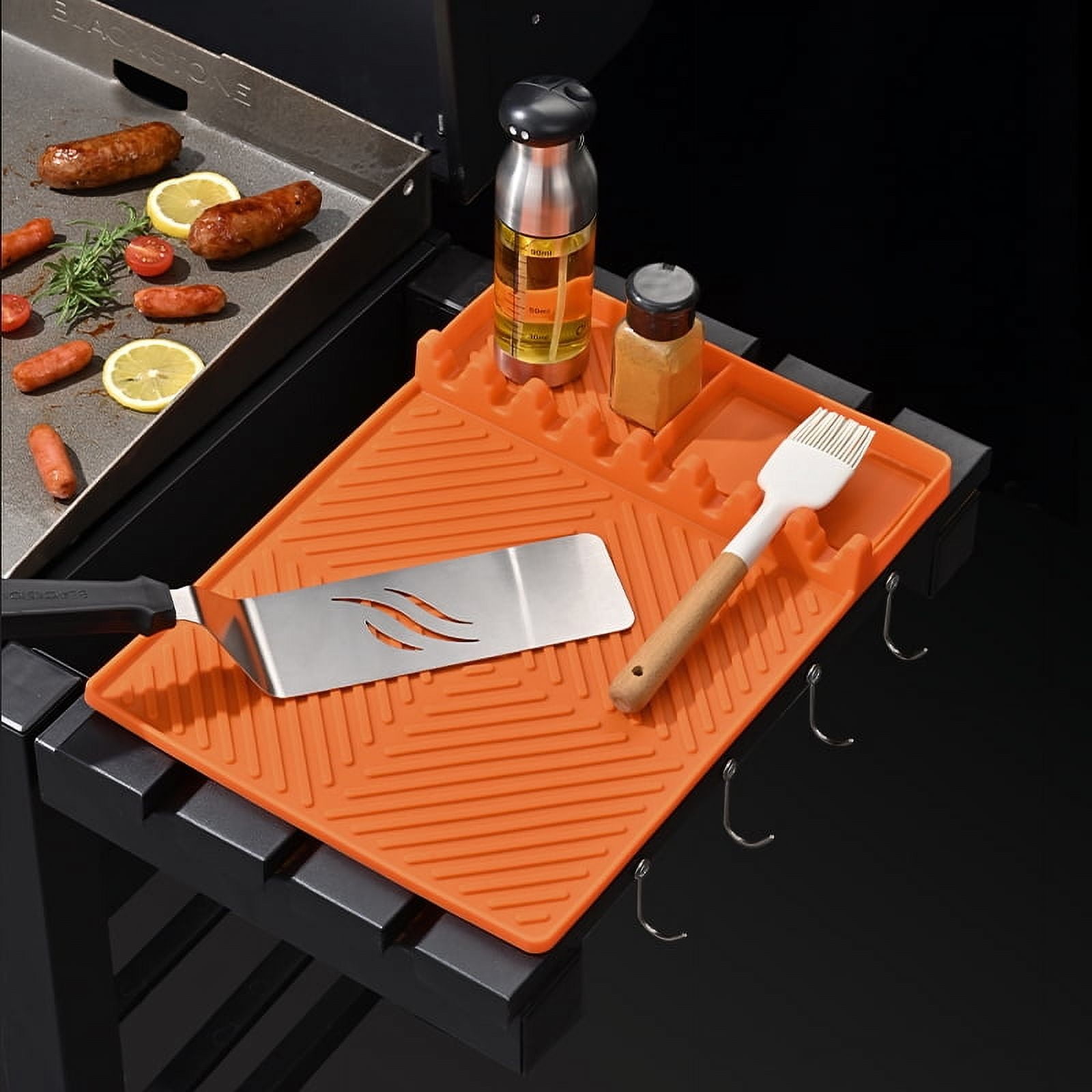 Griddle Mat BBQ Grill Accessories Tools for Blackstone, Side Shelf Mat ...