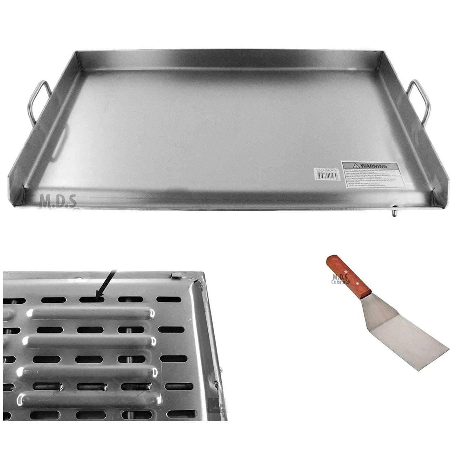 Griddle Stainless Steel Flat Top With reinforced brackets under griddle ...