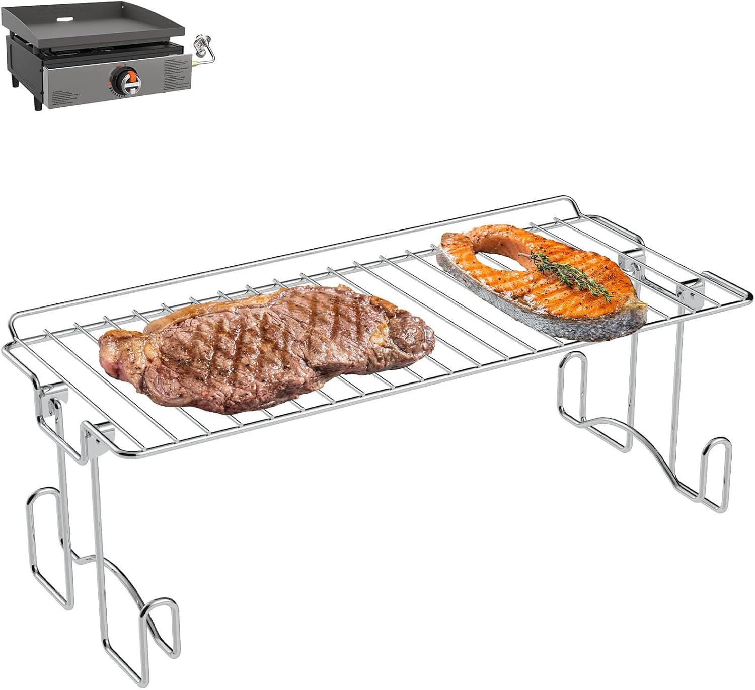 Griddle Warming Rack Compatible with 17" Blackstone Griddles, Portable ...