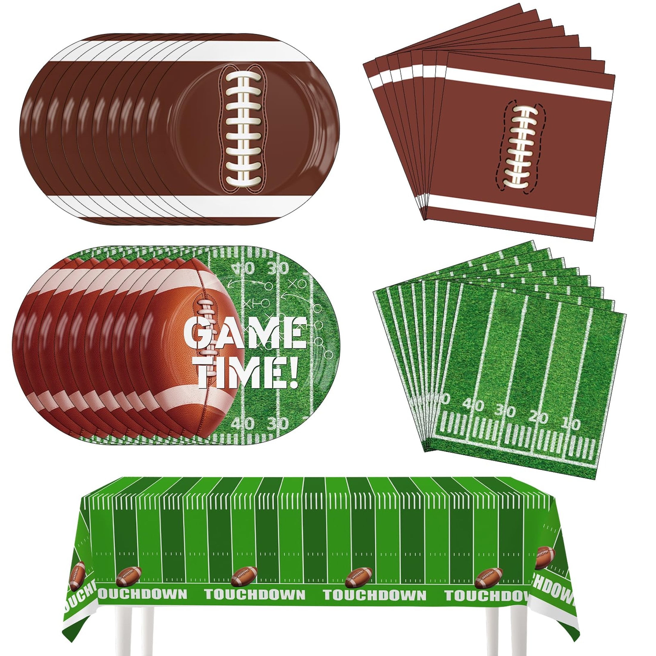 Gridiron Gatherings Party Pack - Football-themed Disposable Tableware ...