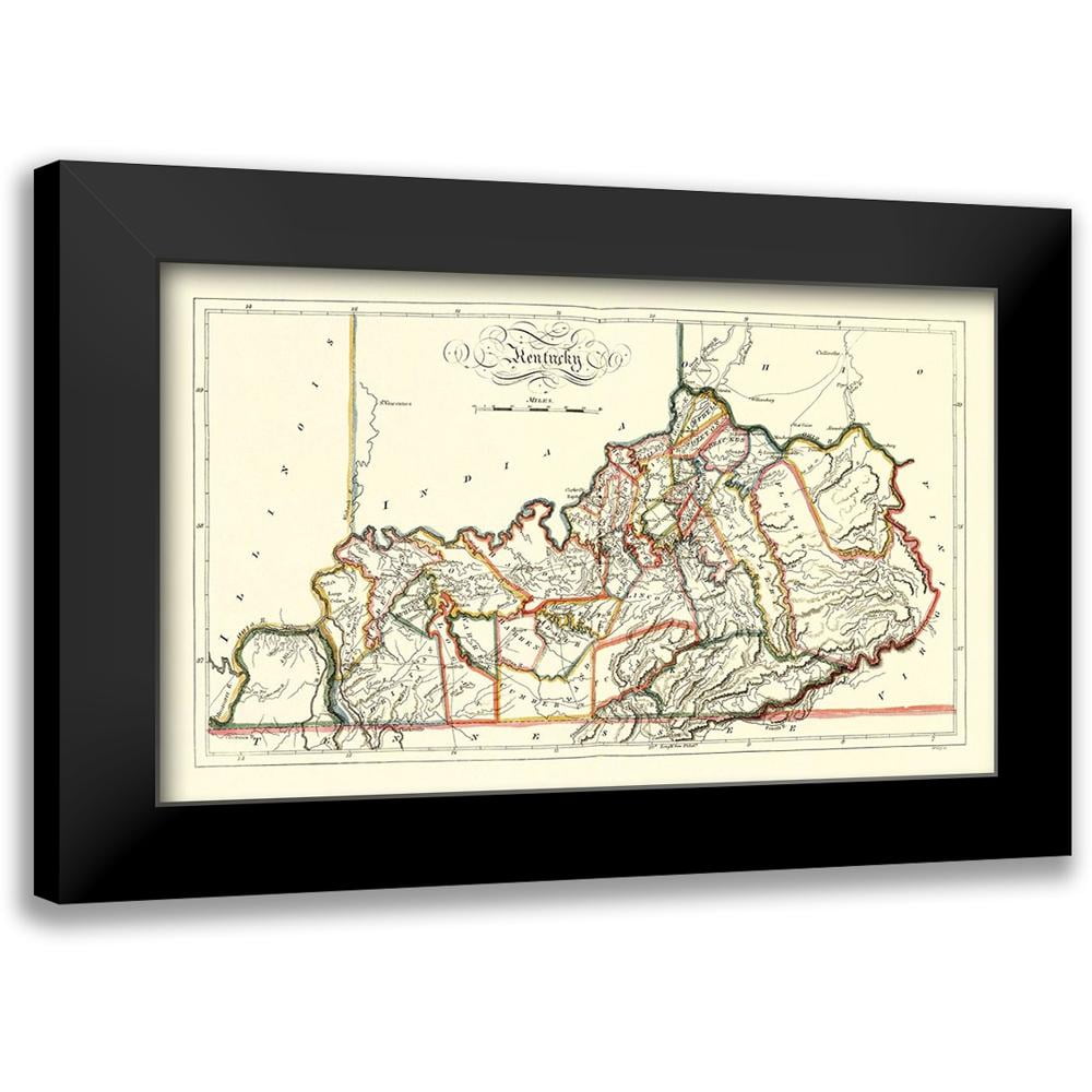 Gridley 24x16 Black Modern Framed Museum Art Print Titled - Kentucky ...