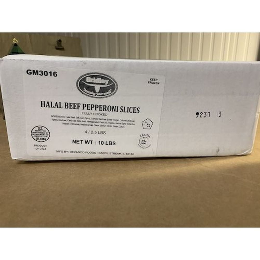 Gridley Halal Beef Pepperoni Slices, 10 Pound Pack - Walmart.com