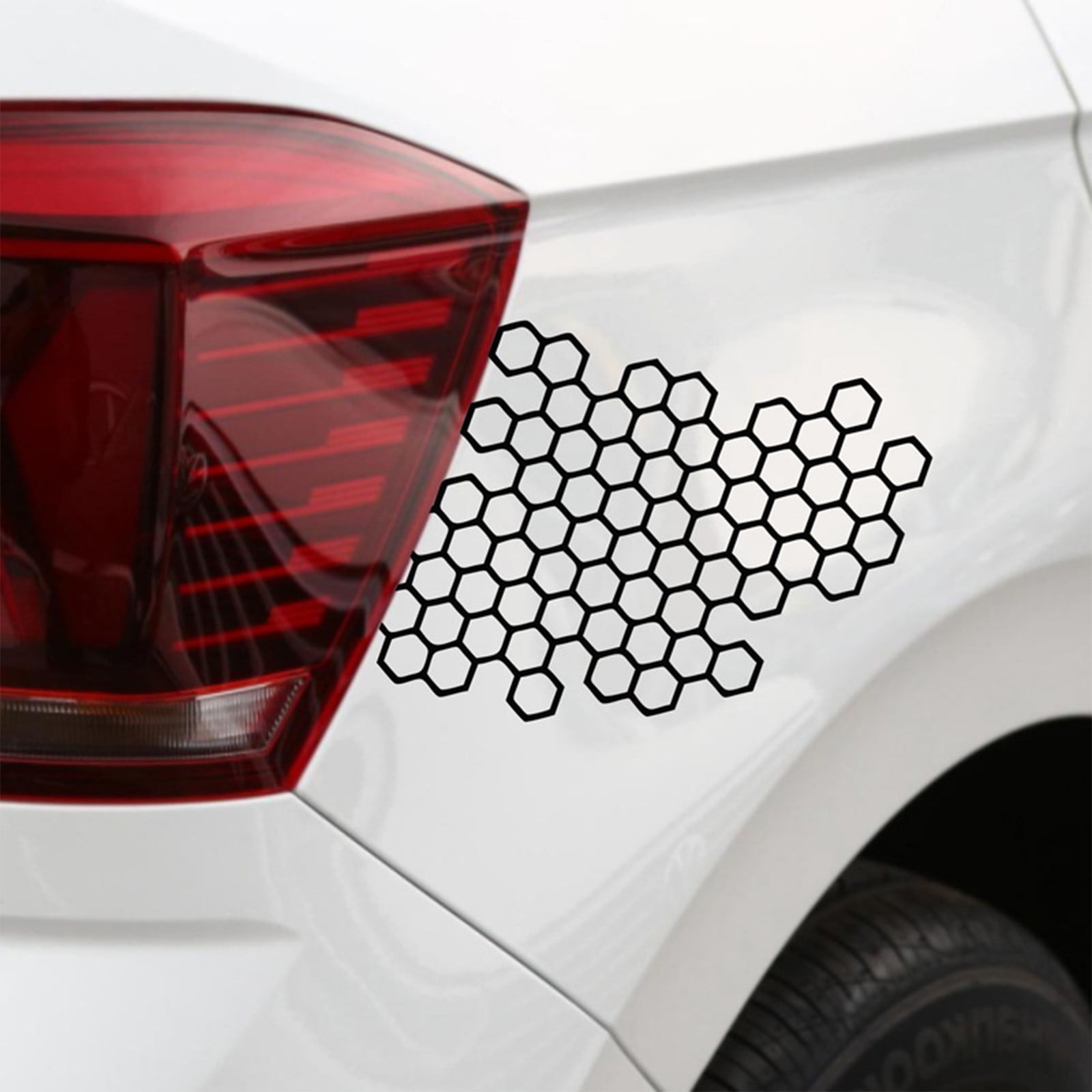 Grids Car PVC Honeycomb Graphics Stickers Auto Decor Tuning Glossy Car ...