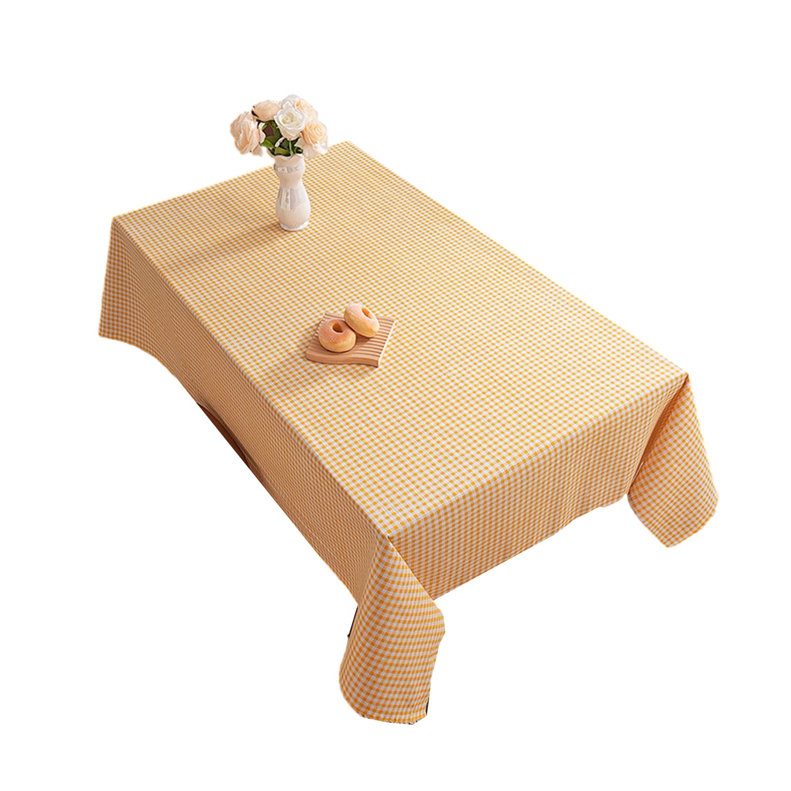 Grids Designs Polyester Tablecloth for Dining Table Waterproofs ...