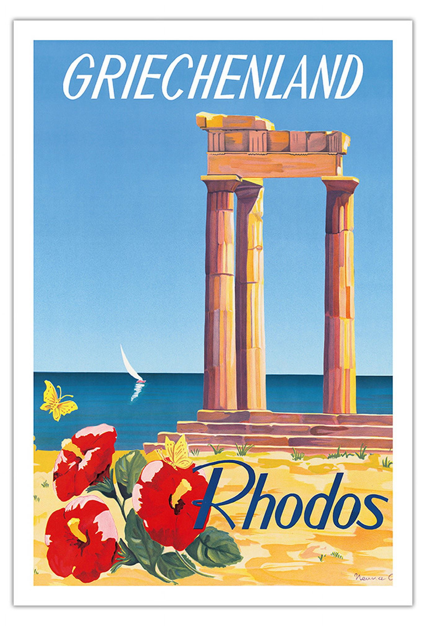 Griechenland (Greece) - Rhodos Island of Rhodes - Temple of Apollo ...