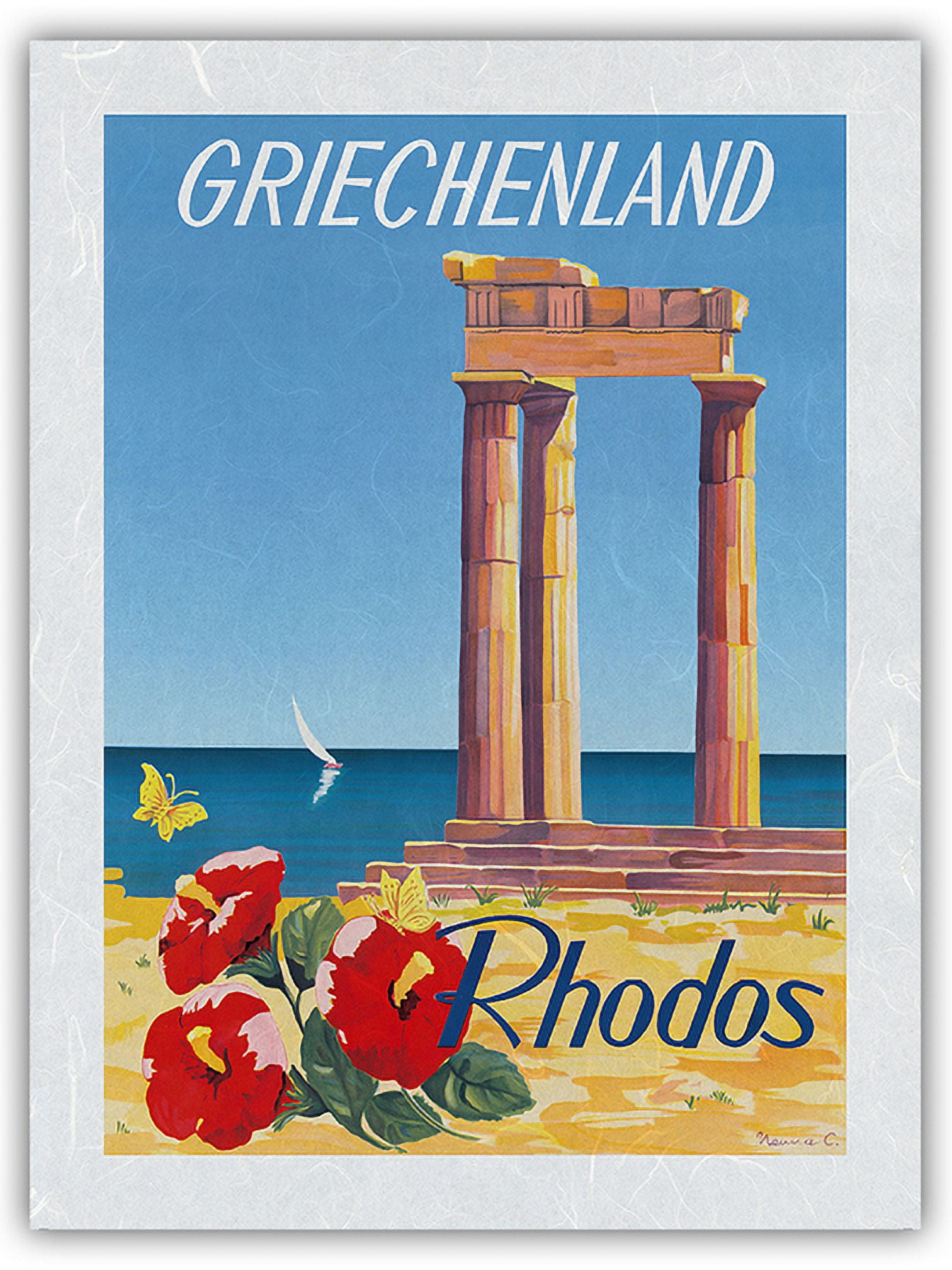 Griechenland (Greece) - Rhodos Island of Rhodes - Temple of Apollo ...