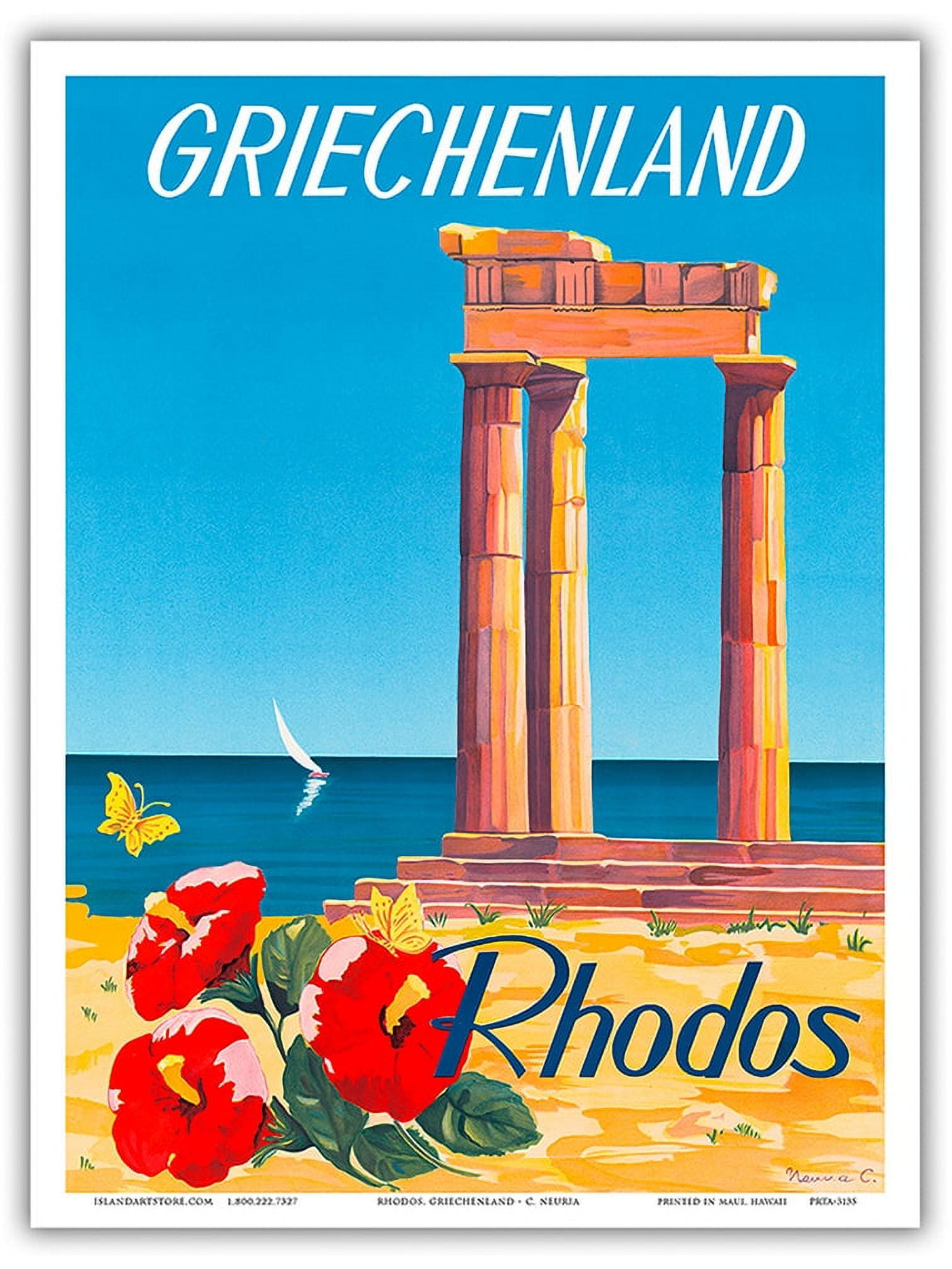 Griechenland (Greece) - Rhodos Island of Rhodes - Temple of Apollo ...