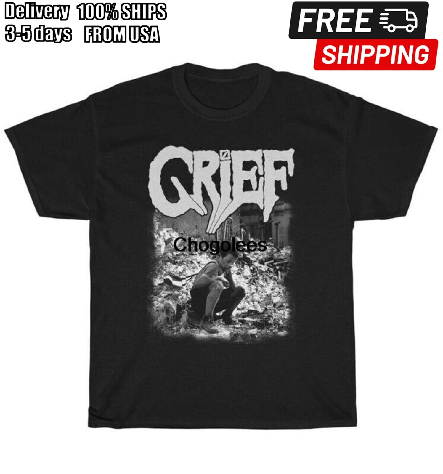Grief Dismal T Shirt Grief Sludge Metal Band Grief Tee TE1935 - Walmart.com