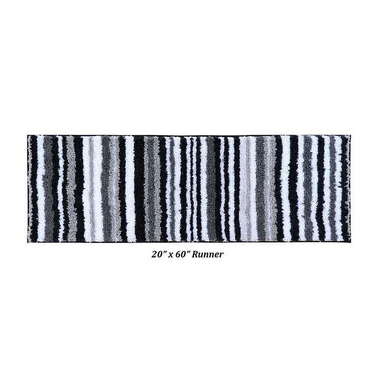 Griffie Collection 100% Polyester 20' x 60' Runner Bath Rug in Graphite ...