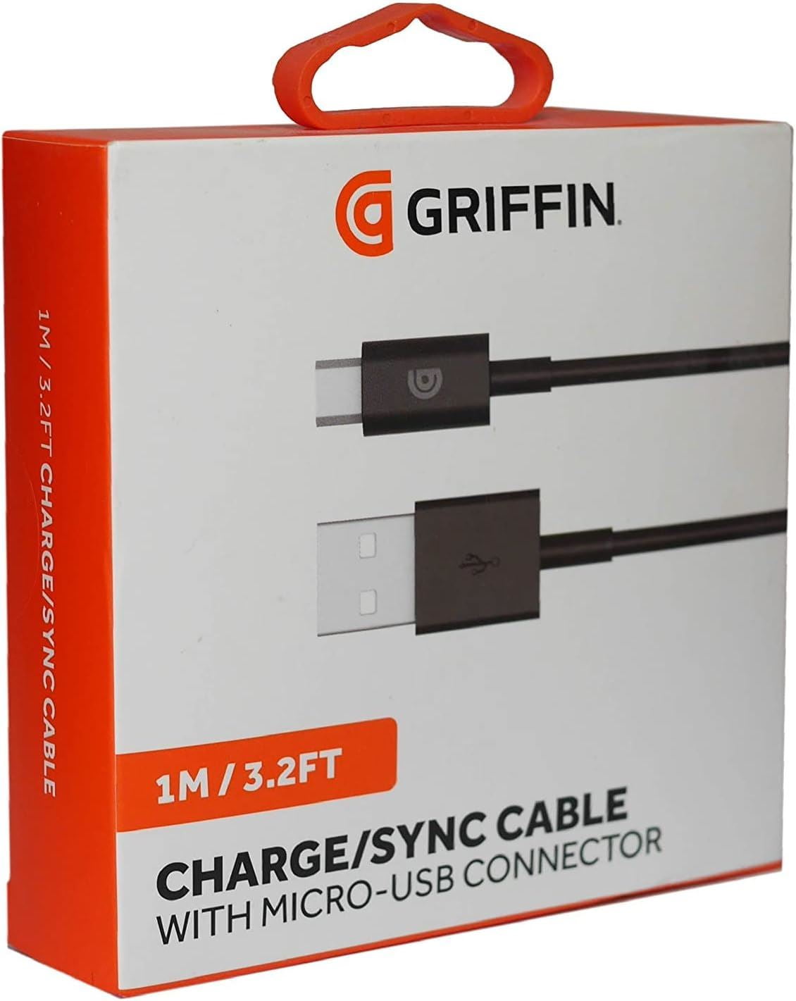 Griffin 1M Charge Sync Cable with USB A to Micro USB Connector Black ...