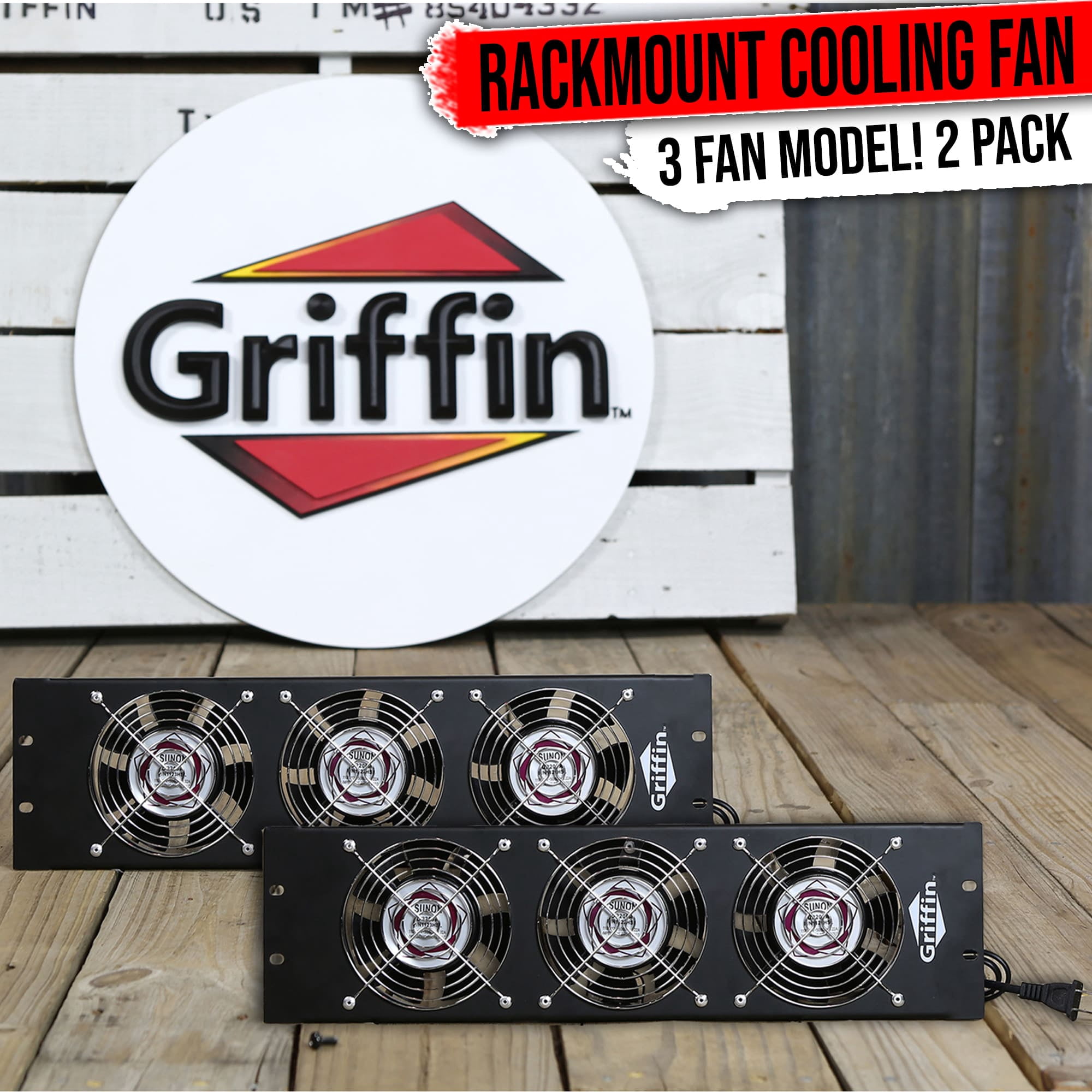 Griffin 2x Rack Mount Fan Cool System Panels | Audio Equipment Gear ...