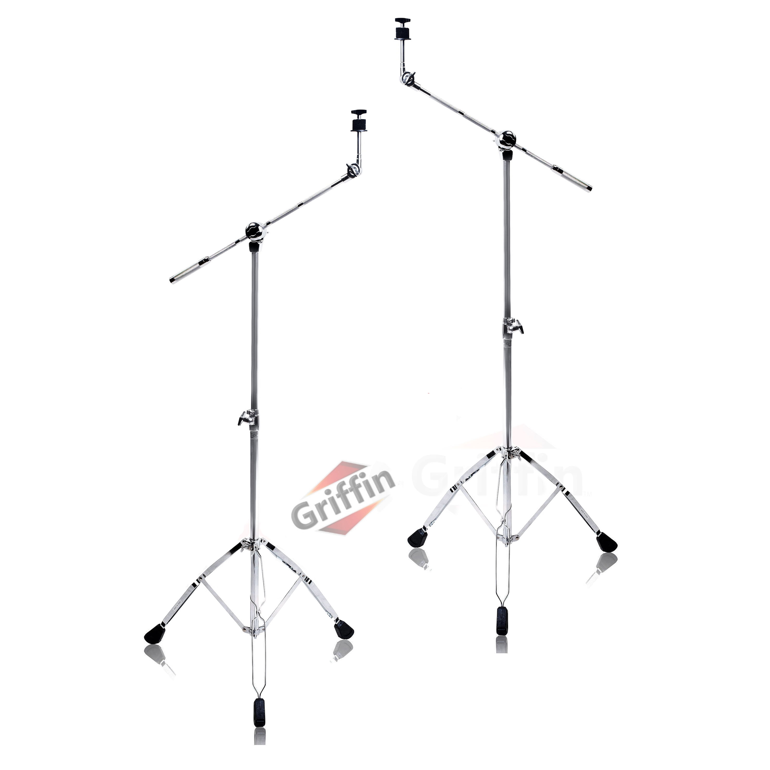 Griffin Cymbal Stand with Boom Arm, Double Braced, Adjustable Height ...