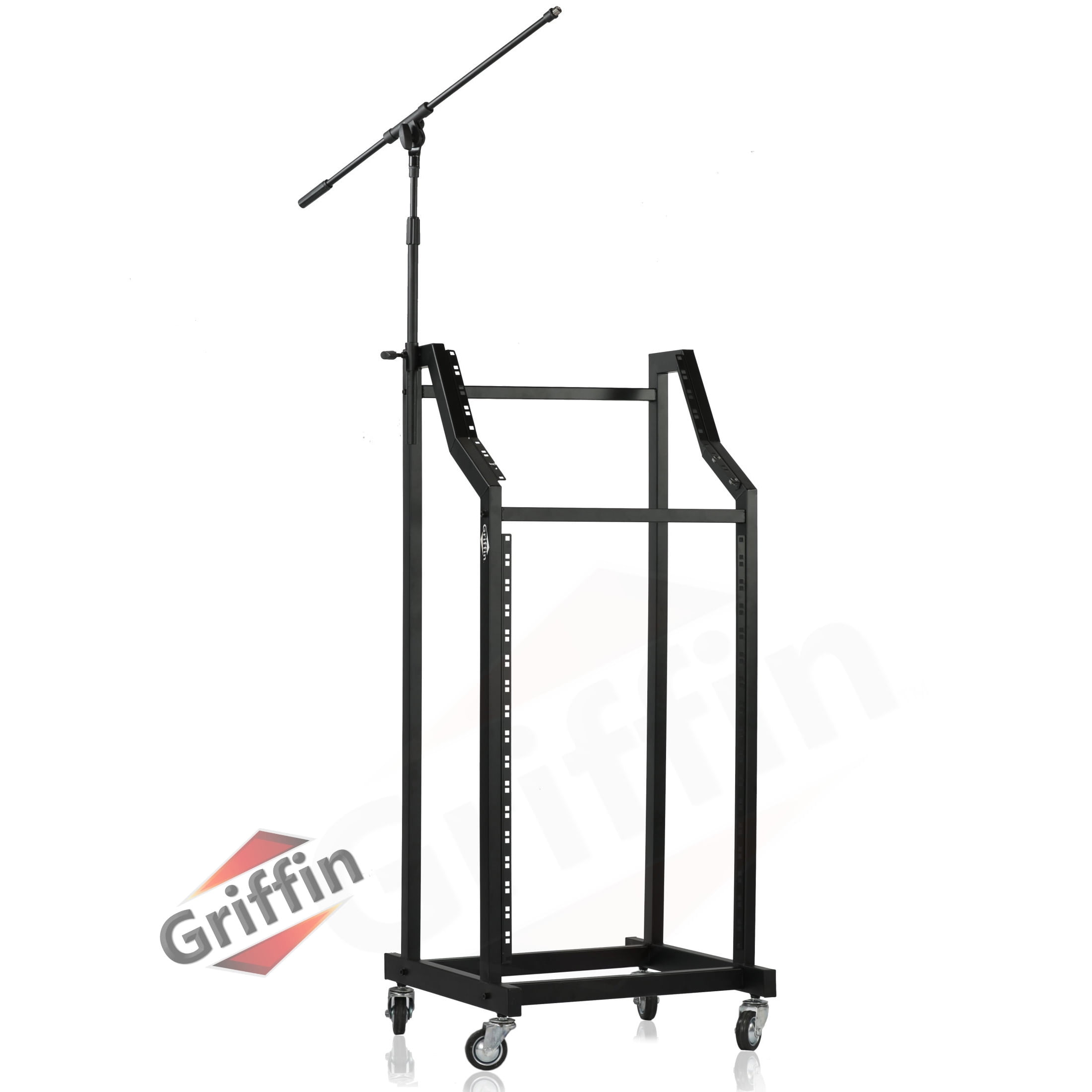 Griffin Rack Mount Cart Stand & Top Mixer Platform 25U Rolling Music ...
