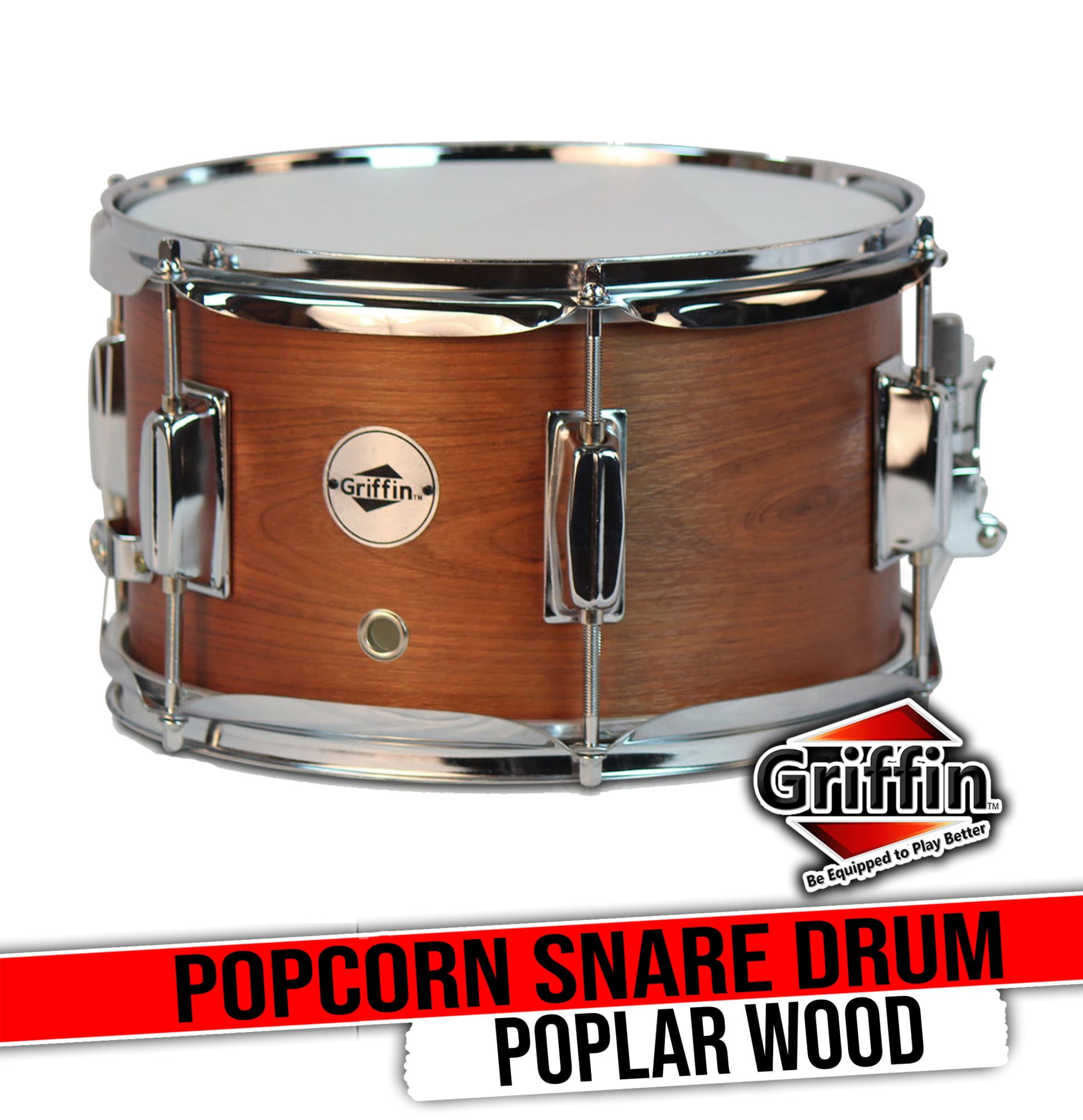 Griffin Snare Drum - Popcorn Soprano Firecracker 10" x 6" Poplar Wood ...