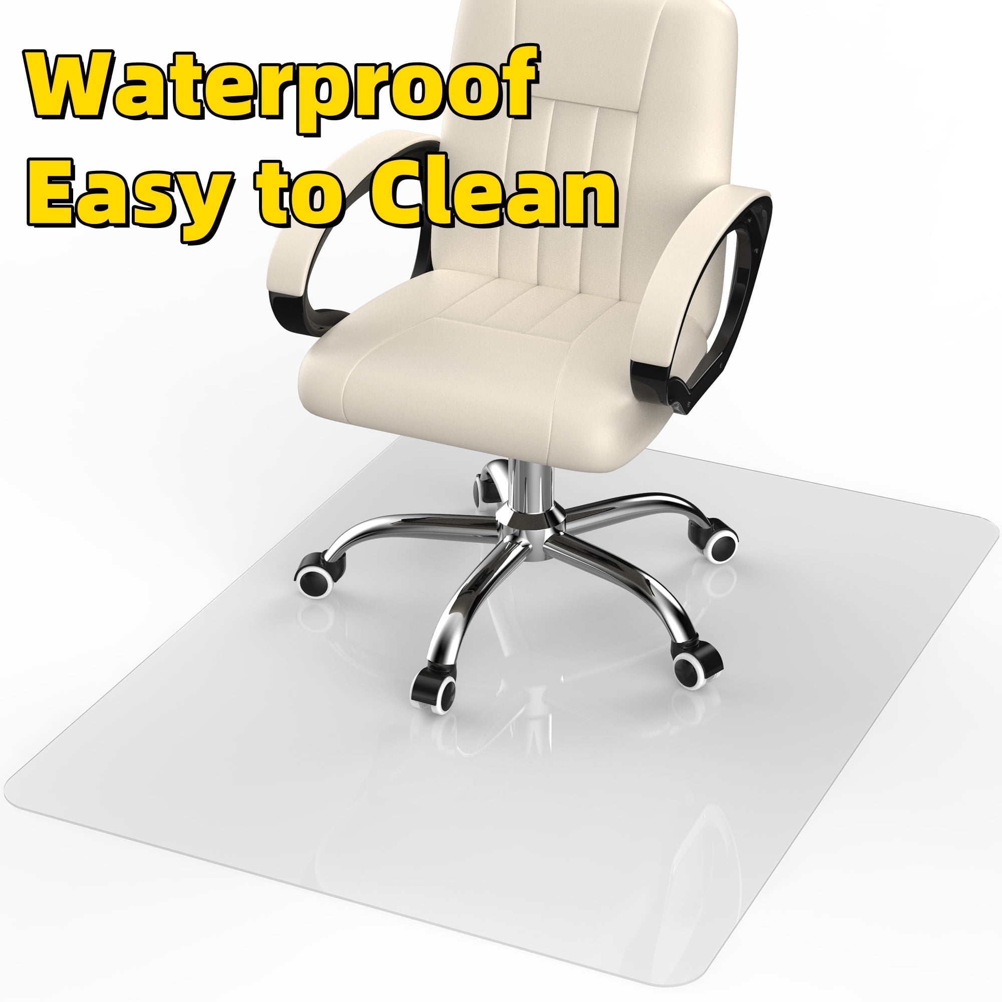 Hriiiiya Plastic Chair Mat for Hardwood Floor,36"x48" Office Chair Mat ...